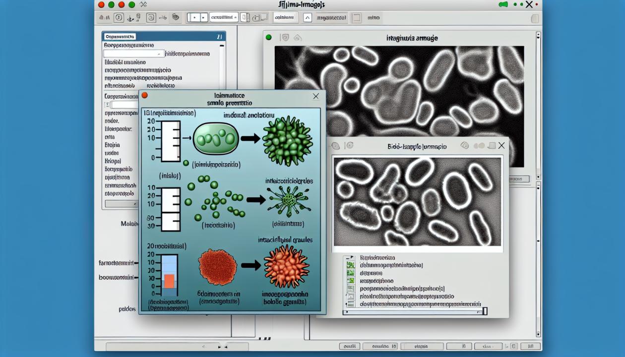Использование программы FIJI-ImageJ для измерения размера внутриклеточных гранул на микробных ...